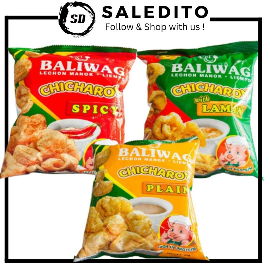 Baliwag Lechon Chicharon/Crispy Pork Skin/Spicy Original/Keto / Low ...
