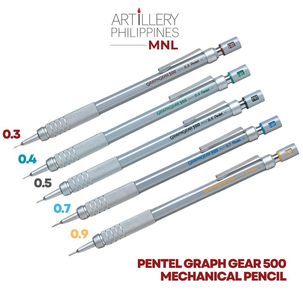 Pentel Graph Gear 500 Mechanical Pencil [0.4mm 0.5mm] for Sketching ...