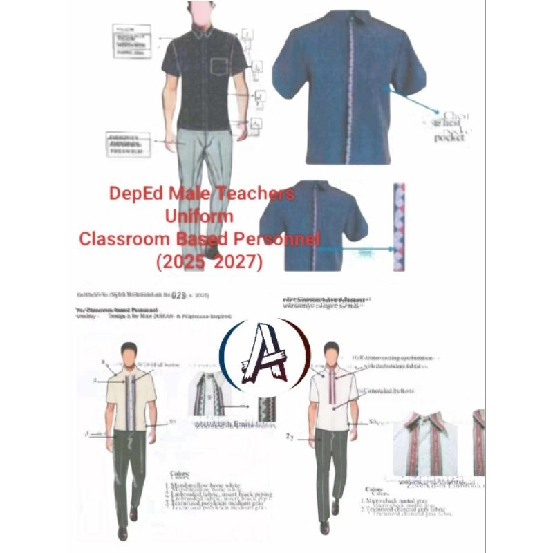 DepEd Teachers Uniform 2025-2027 (Male) Classroom Base Fabric Only ...