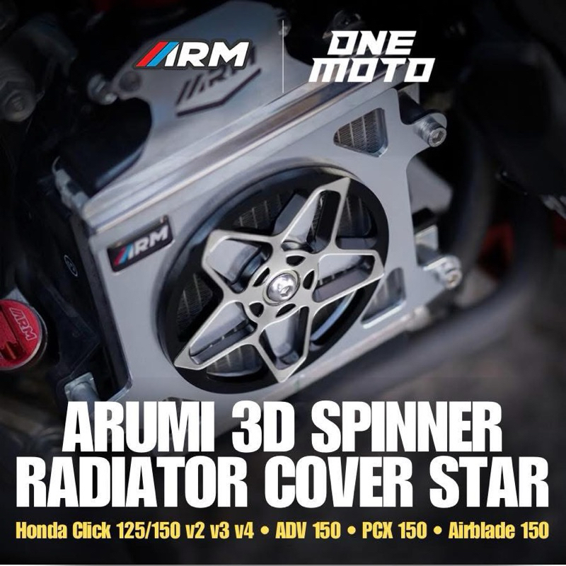 ARM 3D SOINNER RADIATOR COVER STAR FOR HONDA CLICK 125/150 V2 V3 V4 ADV ...