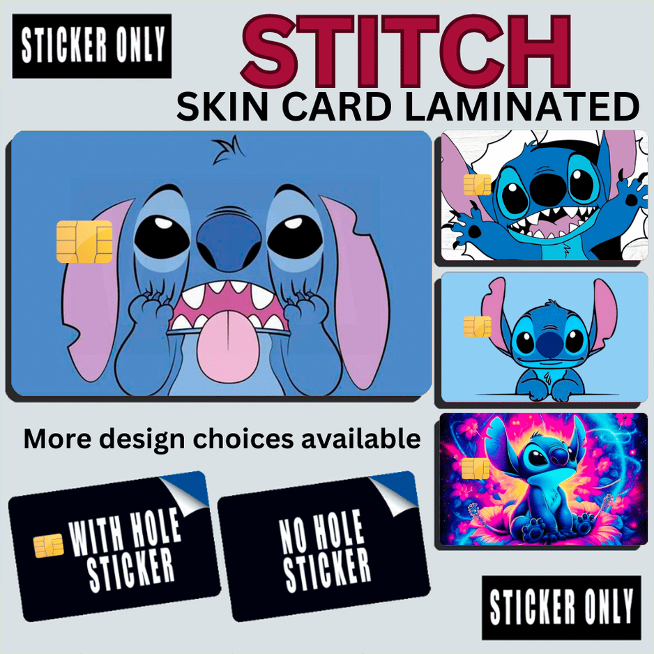 STITCH - STICKER SKIN CARD FOR ATM, CREDIT, DEBIT , BEEP CARD | Shopee ...