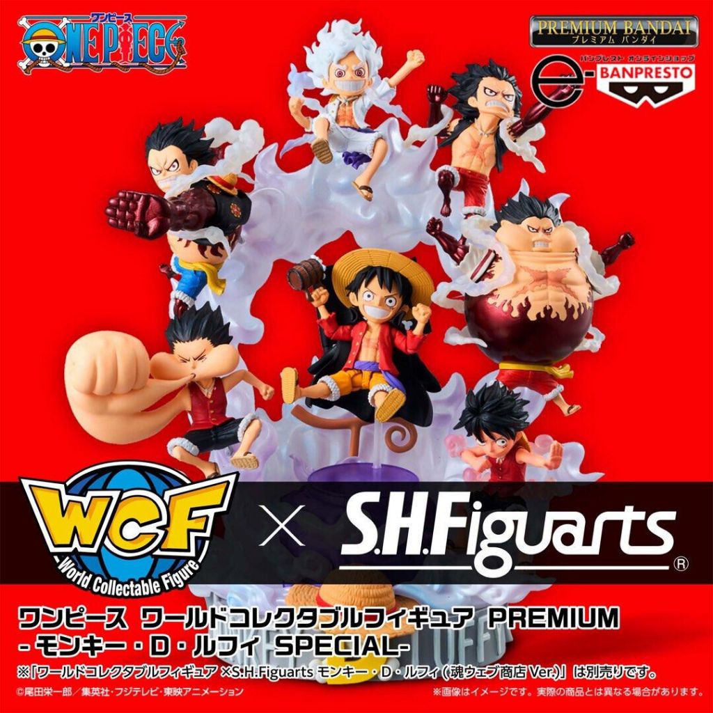 Bandai WCF X S.H.Figuarts SHF One Piece Monkey D. Luffy & Premium ...