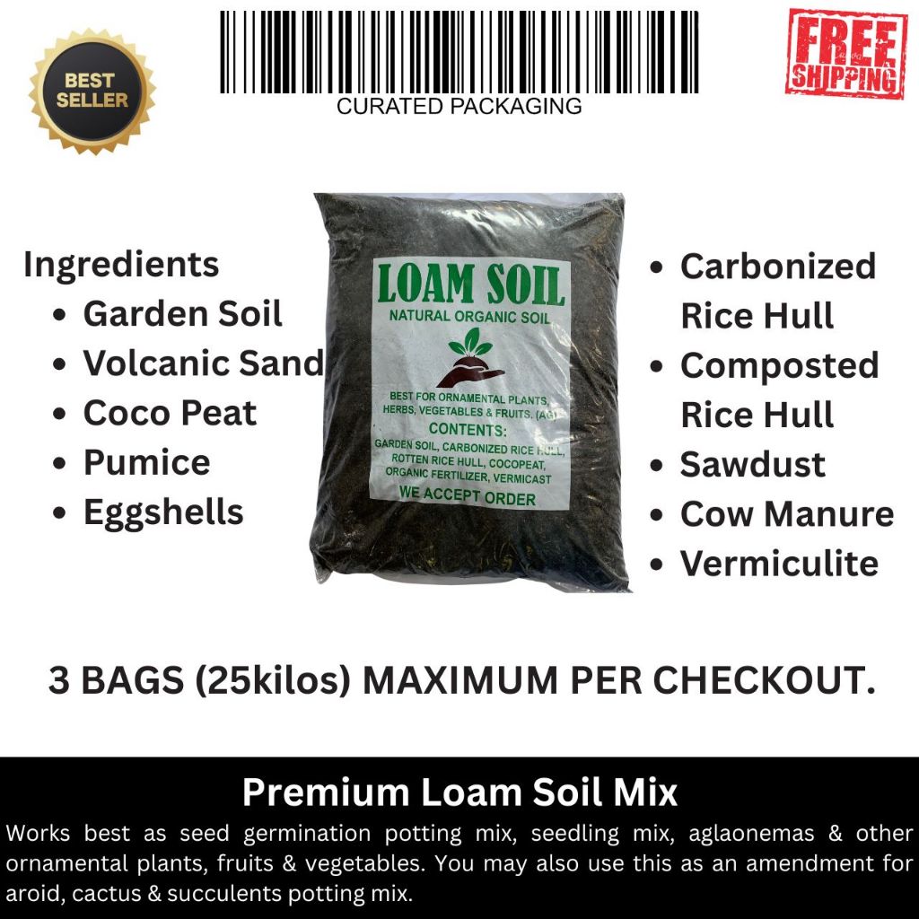 1 Kilo Pack: Premium Loam Soil Mix by Curated Packaging: 25 KILO MAX ...