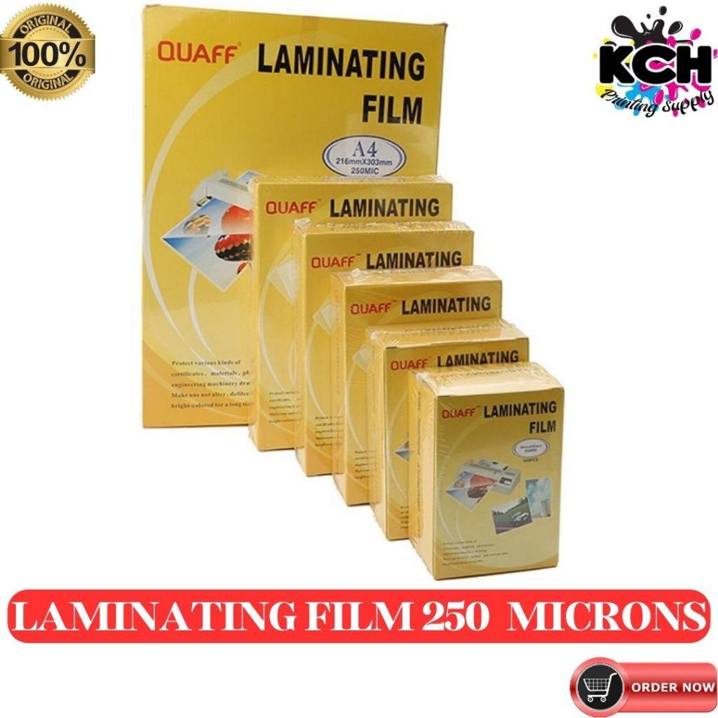 QUAFF LAMINATING FILM 250 MICRONS 100SHEETS per PACK | Shopee Philippines