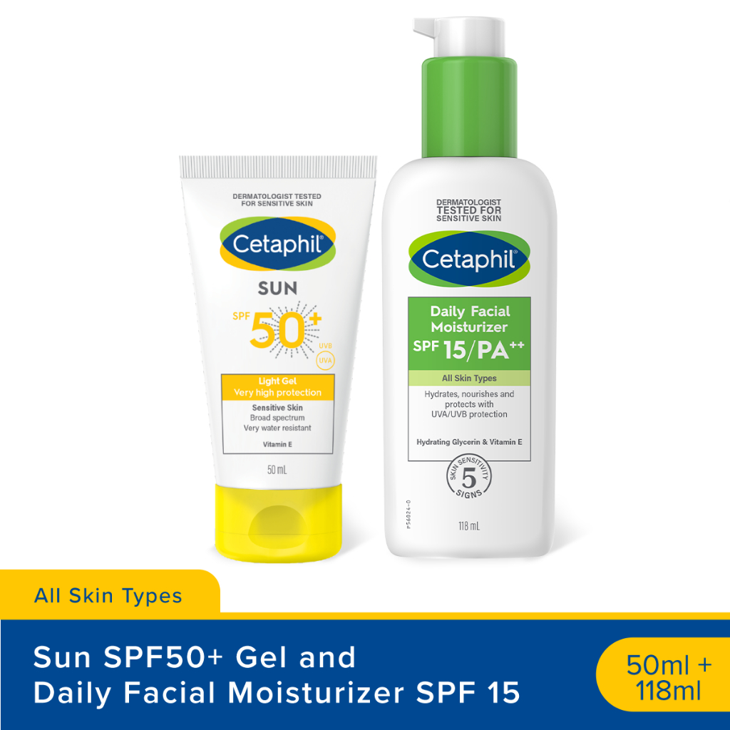 Cetaphil Exclusive: Cetaphil Sun SPF50+ Gel 50ml + Cetaphil Daily ...