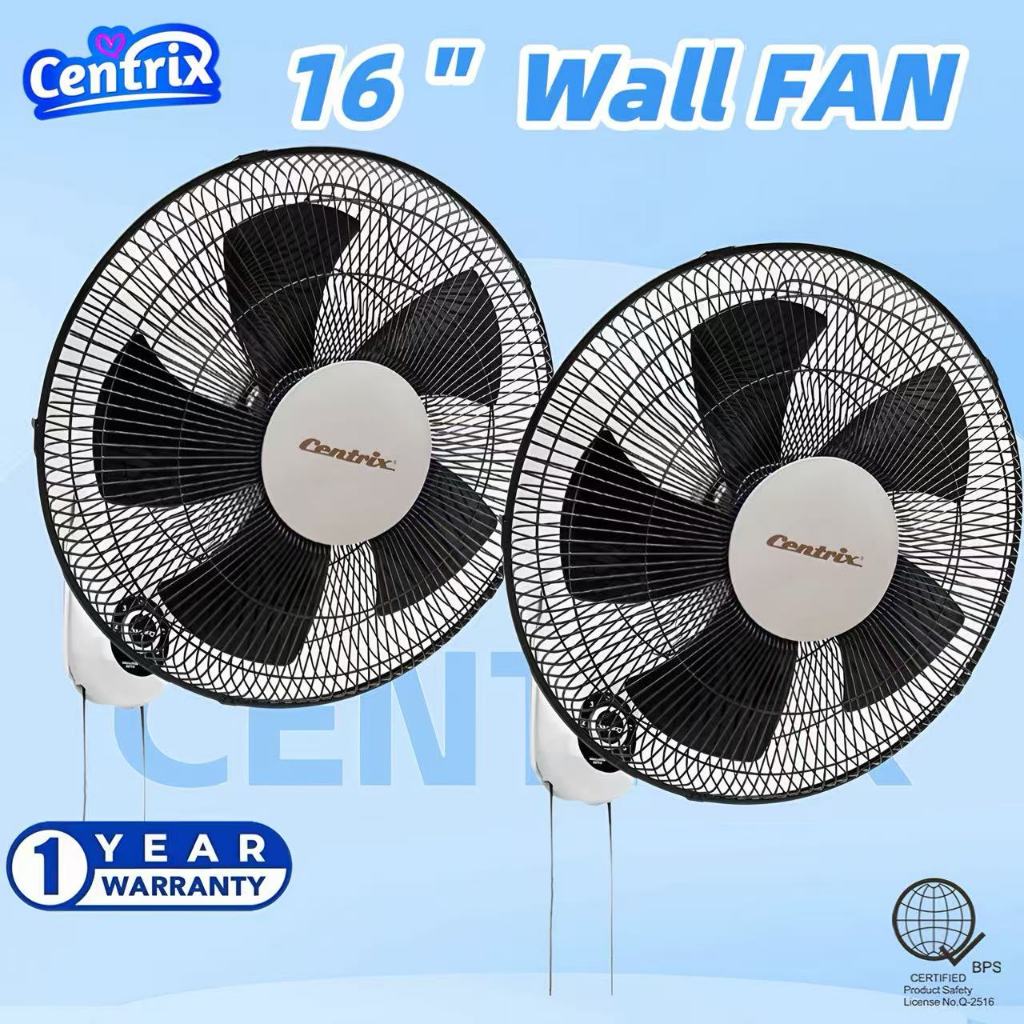 [Centrix] Buy-1 Take-1 COD 16-Inches Electric Wall Fan 3-Speed Strong ...