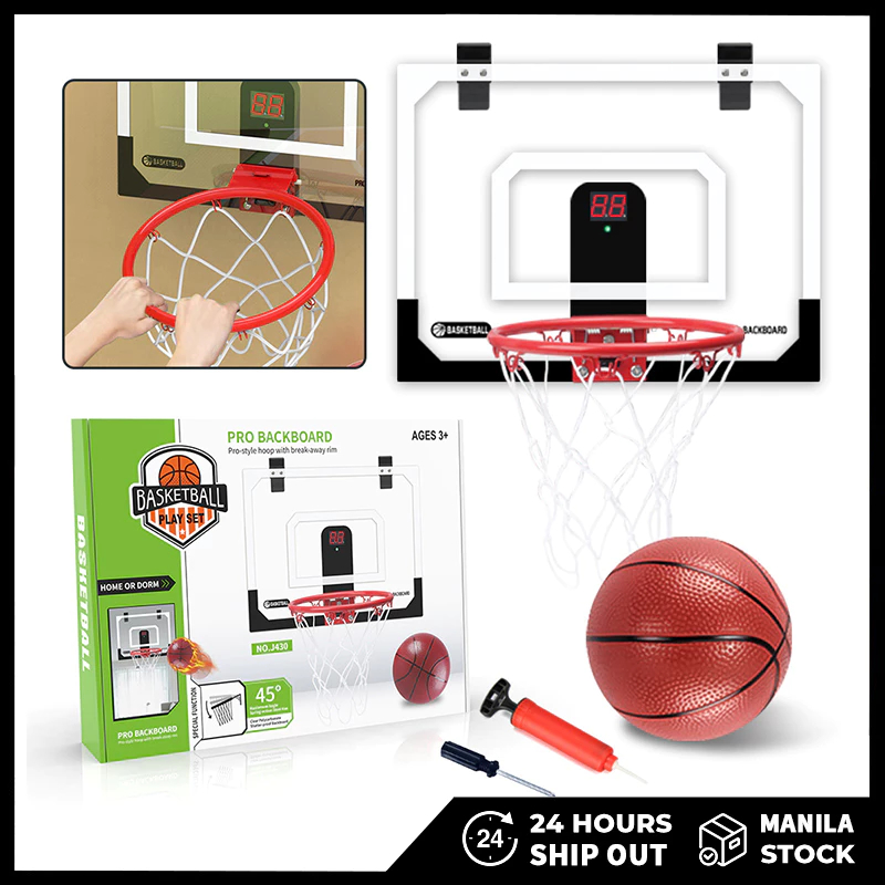 Basketball Hoop With Electronic Scoreboard Indoor Hanging Basketball ...