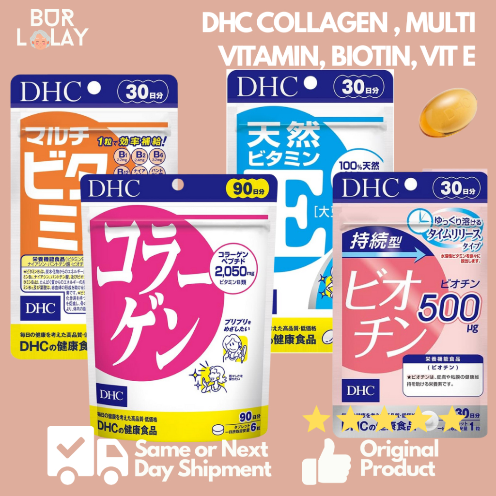 DHC Collagen Vit E Hatomugi Job Tears Multi Vitamins Authentic from ...