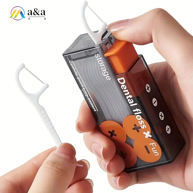 Portable Floss Dispenser Includes Floss Automatic Ejectable Floss ...