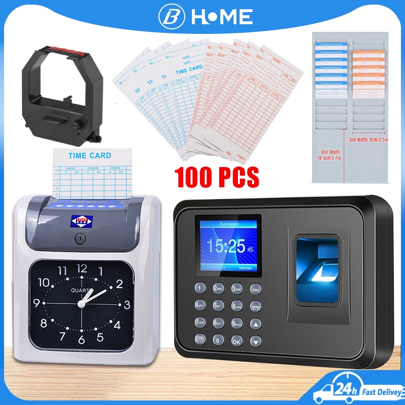 English Edition Employee Attendance Machine Bundy Clock / Biometrics ...