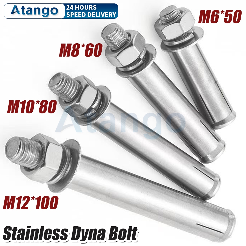 (Price 1pcs) 304 Stainless Expansion Bolt M6, M8, M10, M12 Dyna Bolt ...