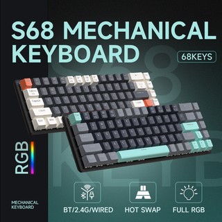 S68 RGB Wireless Mechanical Keyboard Blue Switch Red Switch ...