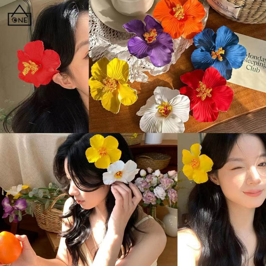 a.one.Beautiful Beach Holiday Artifact Flower Hairpin Simulation Fu ...