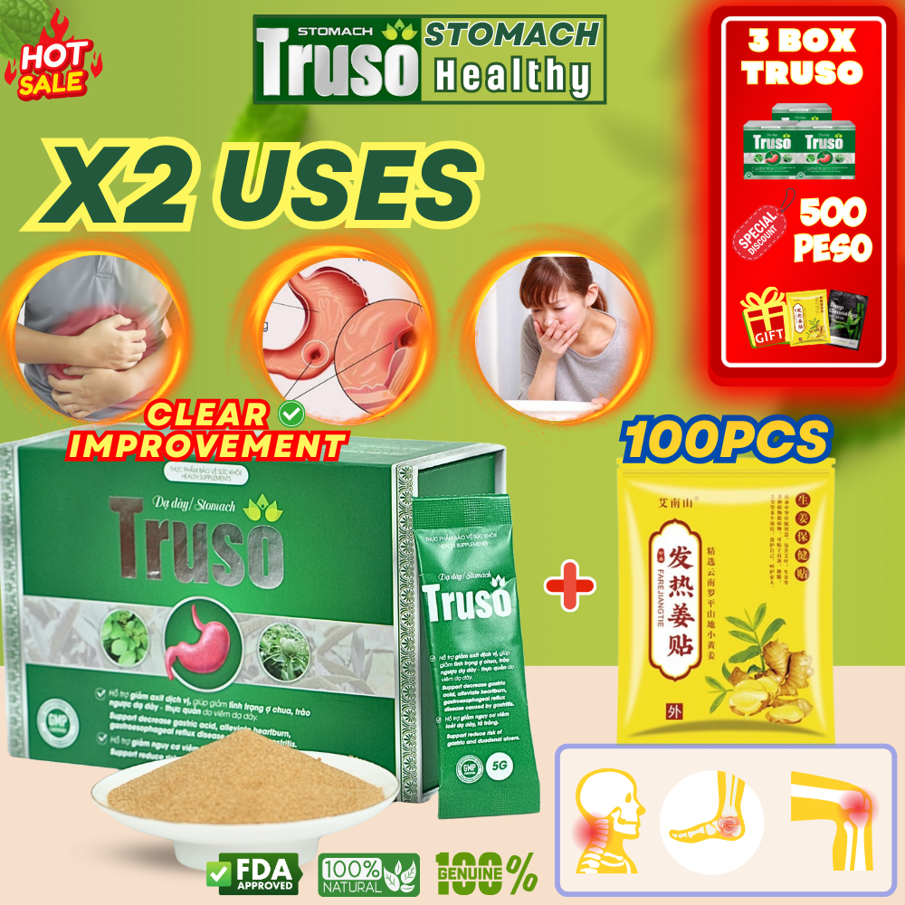 Truso Acid Reflux & Herbal Ginger Patch for stomach ulcers , Bloating ...
