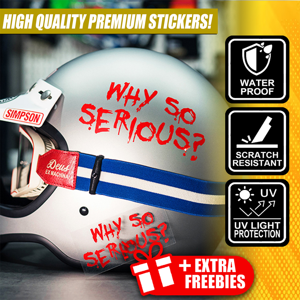 Joker Why So Serious Sticker for Motorcycle Waterproof Stickers The ...