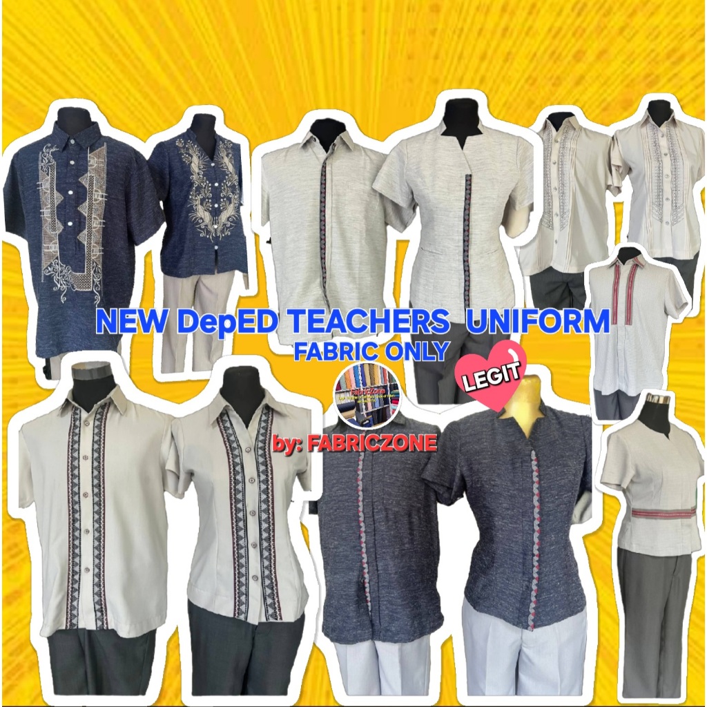 ORIGINAL New DepED Teachers Uniform (Fabric Only) for Teaching ...