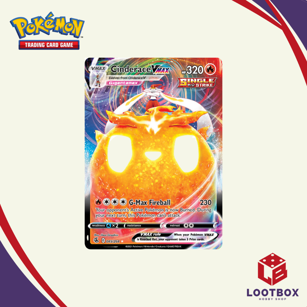 Pokemon Card Game: Cinderace VMAX (Ultra Rare) - Fusion Strike | Shopee ...