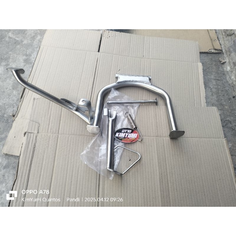 NMax V2 center stand center stand set stainless | Shopee Philippines