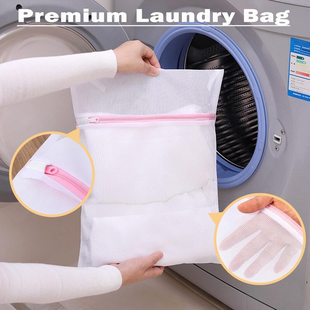 Mesh Rectangle Laundry Clothing Washing Machine Bags Pouch reusable ...