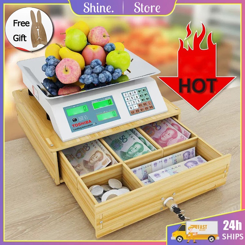 Cashier cash box with lock money organizer box Financial Office Desktop ...