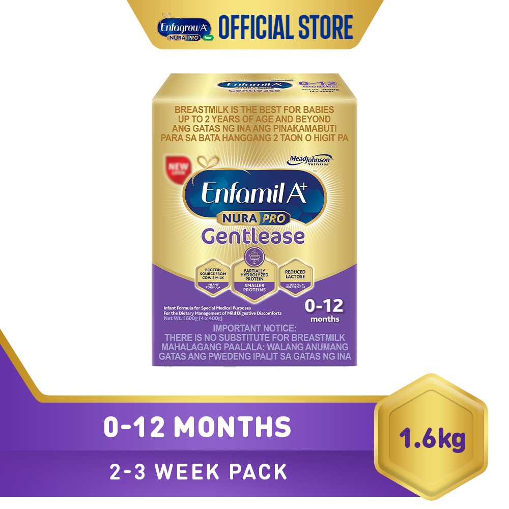 Enfamil A+ Gentlease Infant Formula Milk Powder for 0-12 Months 1.6kg ...