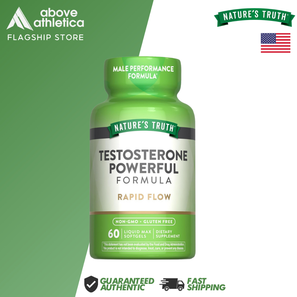Nature's Truth Testosterone Powerful Formula Supplement for Men - 60 ...