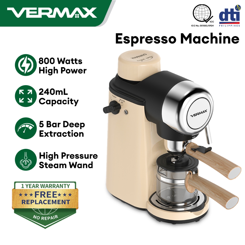 Vermax Espresso Machine 5Bar Italian Coffee Machine Potable Coffee ...