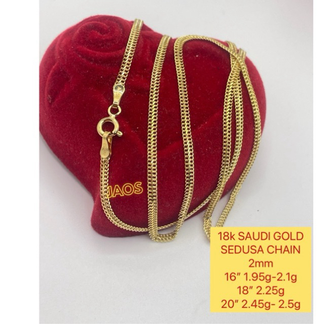 COD PAWNABLE 18k SAUDI GOLD SEDUSA CHAIN | Shopee Philippines