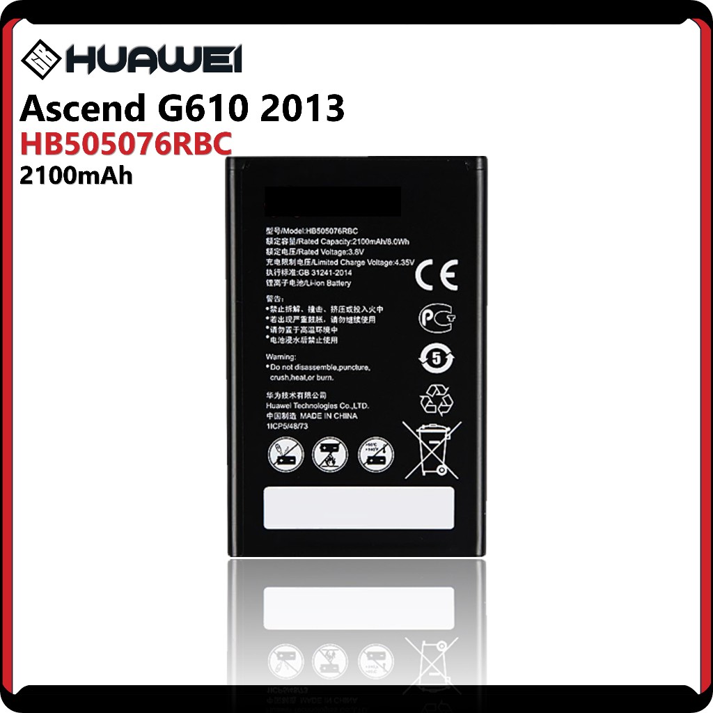 Battery for Huaw€i Ascend G610 2013 Model HB505076RBC | Shopee Philippines