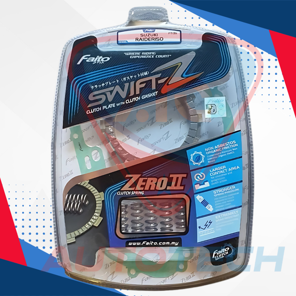 FAITO RACING CLUTCH PLATE SWIFT-Z + GASKET + SPRING ZERO II RAIDER 150 ...