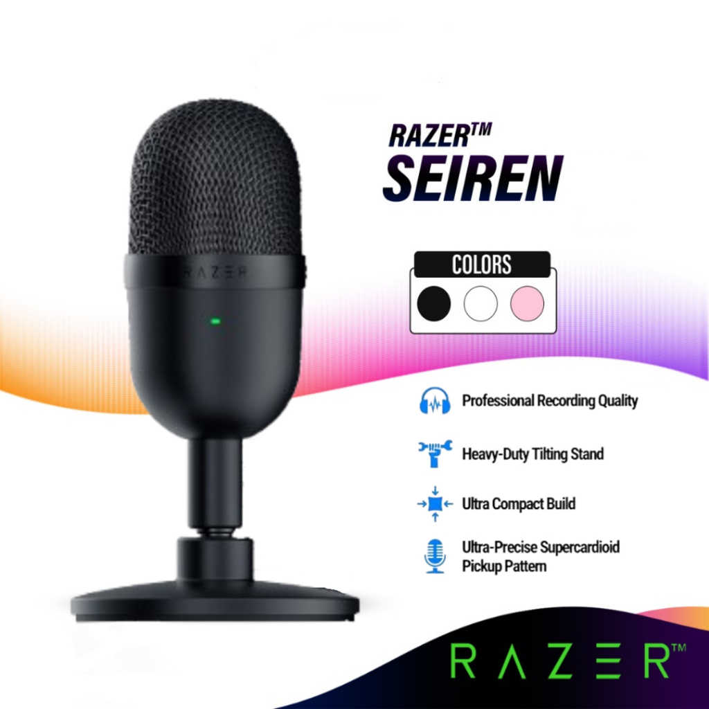 Razer Seiren Mini Black Mic Razer Microphone Razer Ultra-compact ...