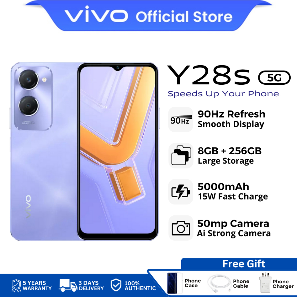 Y28s 5G Smartphone 8+8GB EXTENDED RAM +256GB ROM, 5000mAh, 50MP Fun ...