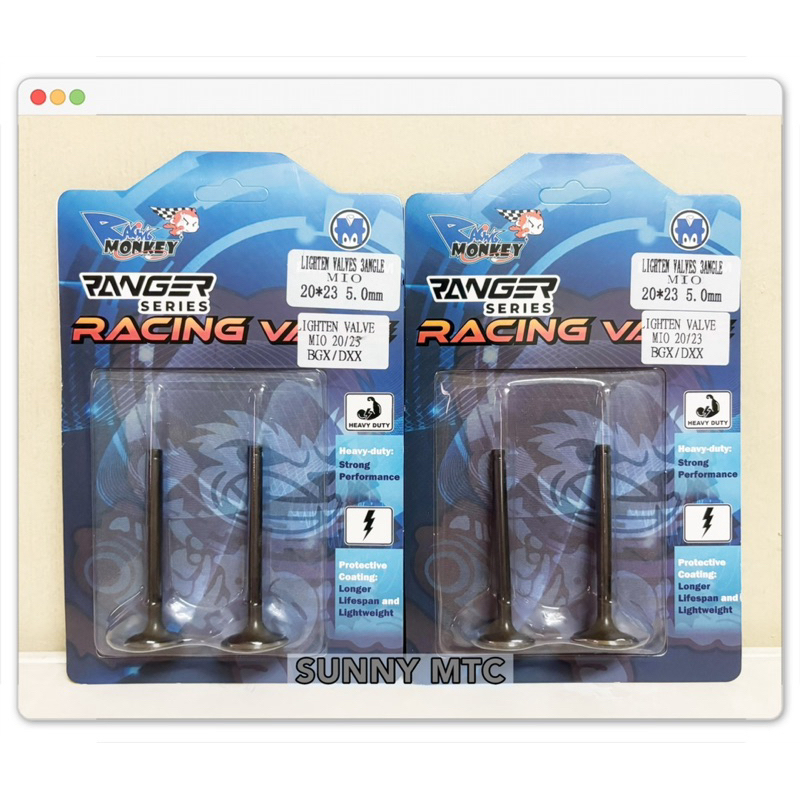 【MIO SPORTY】RACING MONKEY LIGHTENED VALVE 3 ANGLE 20/23 5MM 24/28 4.5MM ...
