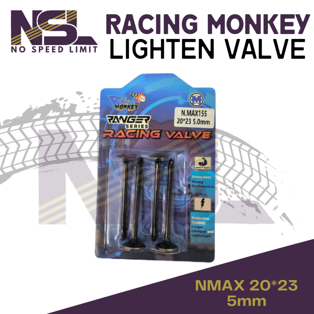 Racing Monkey Lighten Valve 3 Angle Mio/ M3/ Click/ Beat/ Wave/ Sniper ...