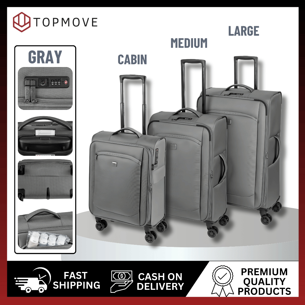 Luggage Travel Bag 1pc Gray Lightweight Large Capacity with Divider ...
