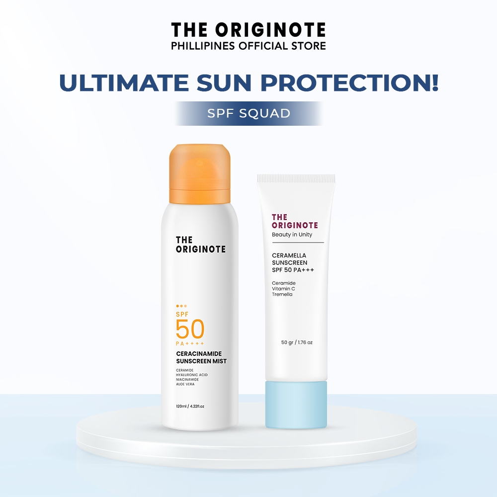 The Originote SPF Squad Sunscreen Ceramella + Sunscreen MIst SPF 50 ...