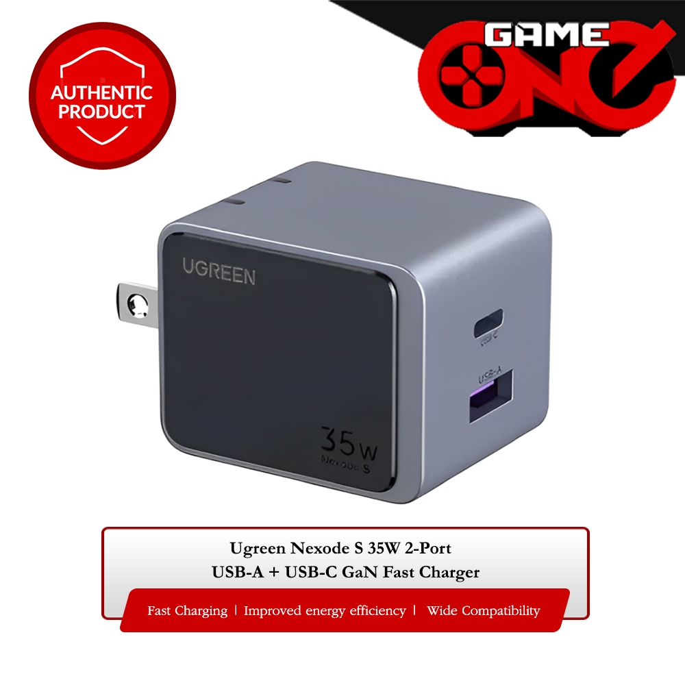 Ugreen Nexode S 35W 2-Port USB-A + USB-C GaN Fast Charger (X507/45222 ...