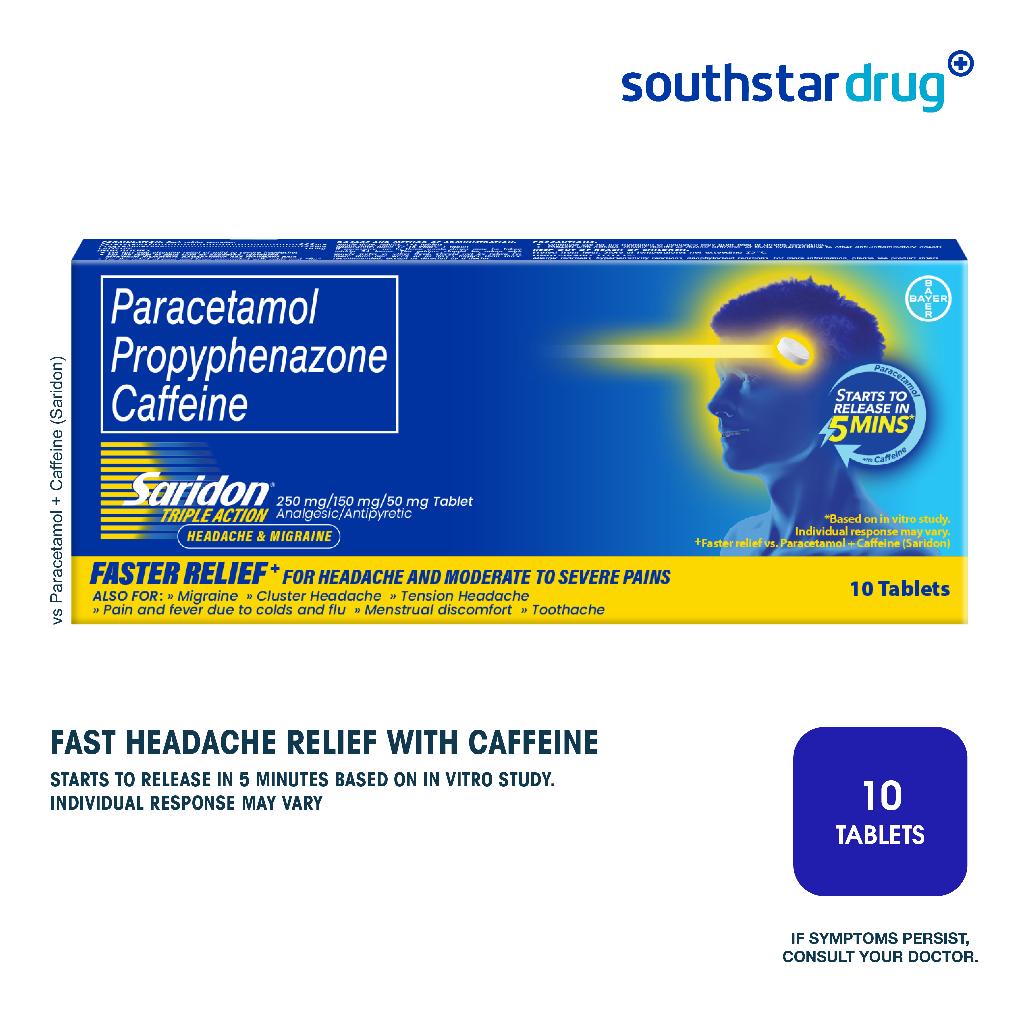 Saridon Triple Action Tablets - 10s | Shopee Philippines