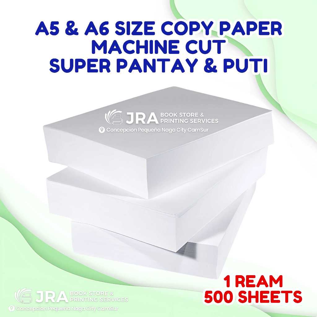 A5 & A6 70gsm White Bond Paper – 500 Sheets Copy Paper for Printer ...