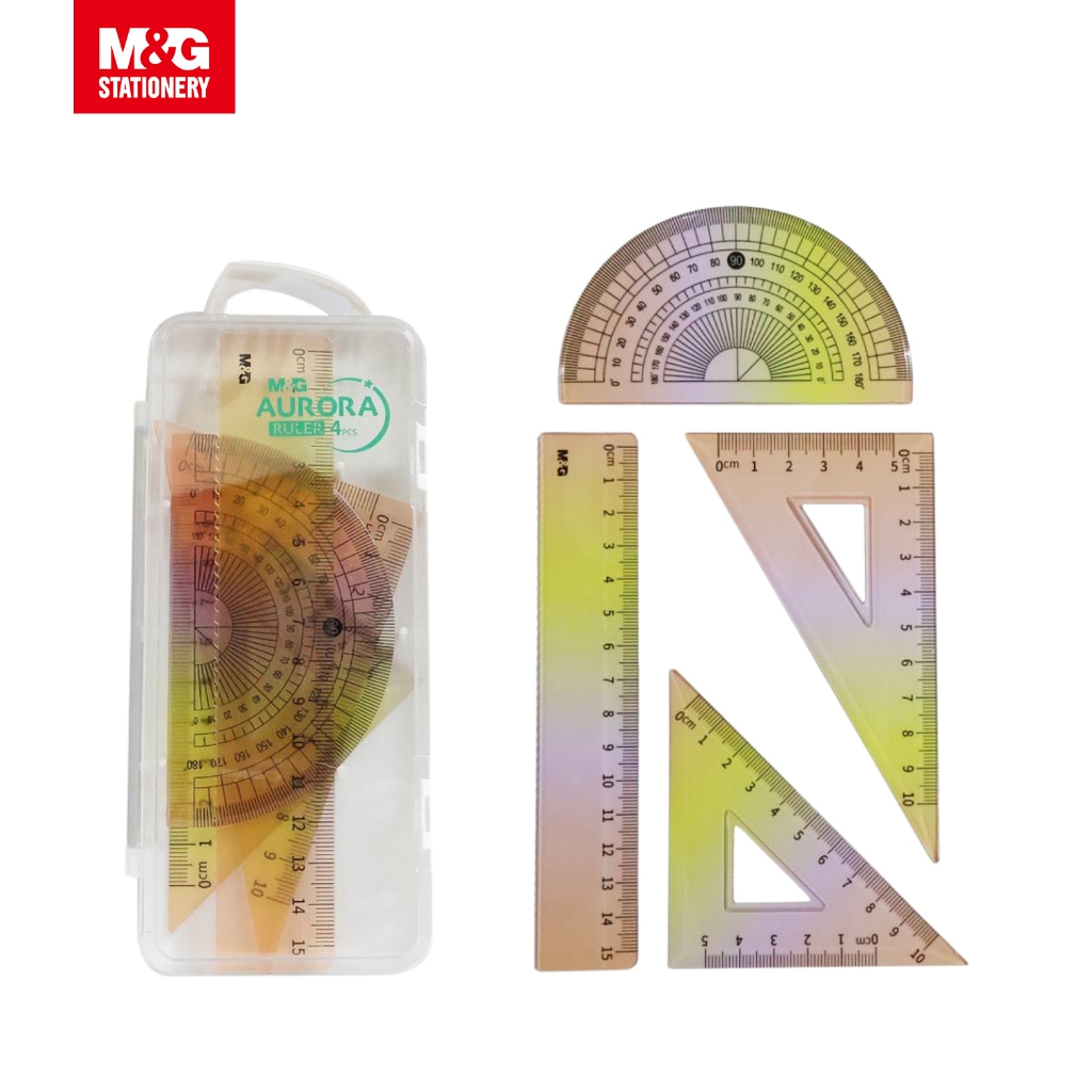 M&G Aurora Ruler Set 15cm Assorted Design (ARL960AN) | Shopee Philippines