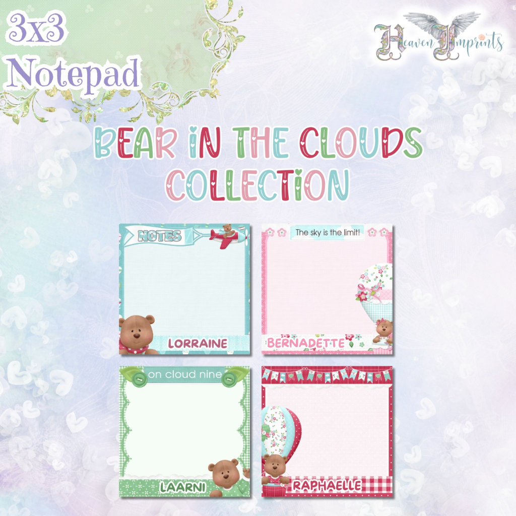 3x3 Notepad | Personalized Tear-Off Memo Pad / Sticky Notepad - Bear in ...
