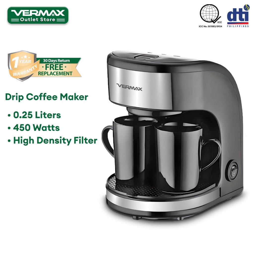 Vermax Coffee Double Drip 450W Machine Mini Portable Coffee Coffee ...