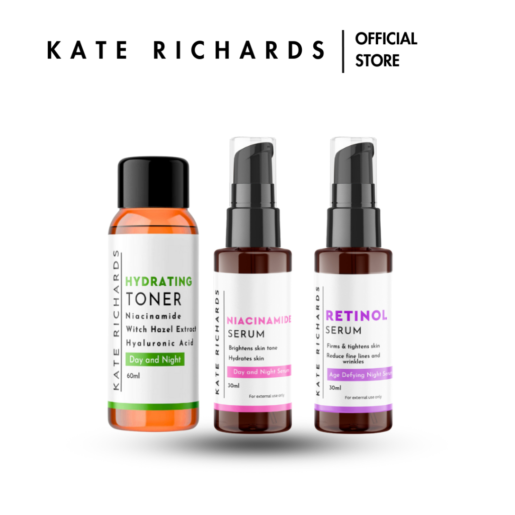Kate Richards The Ultimate Glow Trio | Niacinamide Serum + Retinol ...