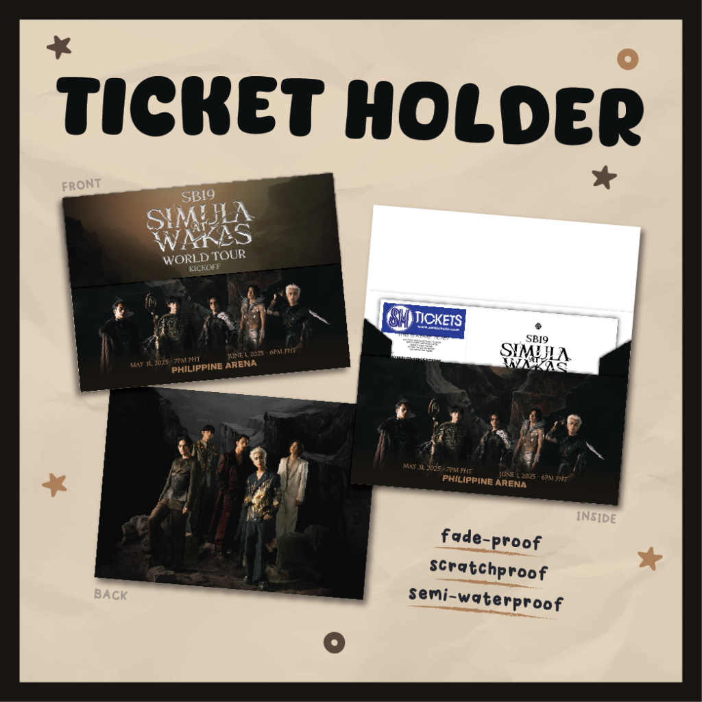SCRATCHPROOF SB19: Simula at Wakas World Tour Kickoff Ticket Holder | Shopee Philippines