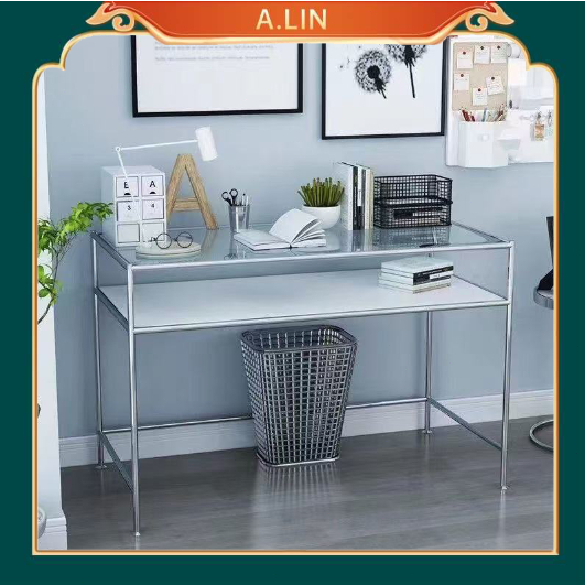 Stainless steel desk display desk Display cabinet Computer desk Multi ...