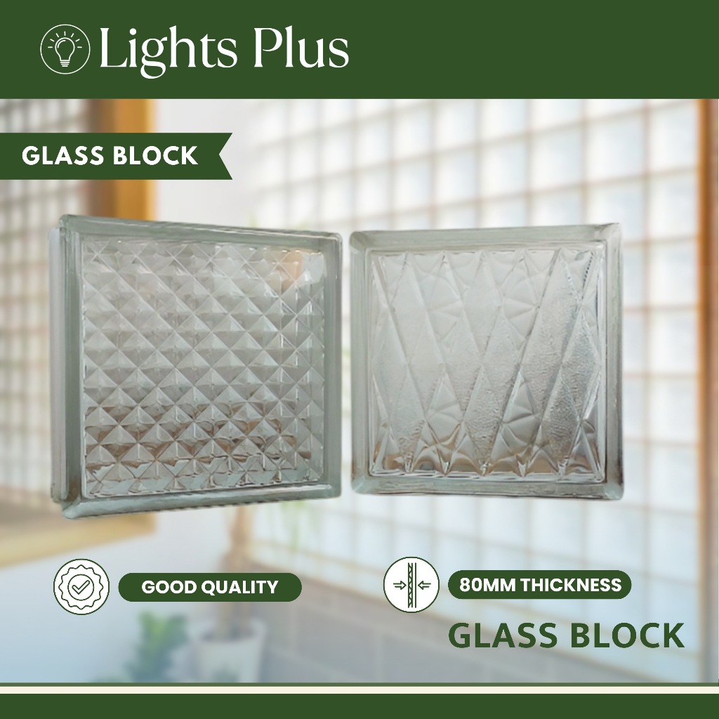 [PER PIECE] DIAMOND LATTICE GLASS BLOCK HIGH QUALITY ROOM OR HOUSE ...