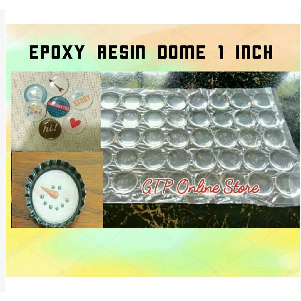 Epoxy Resin Dome 25mm with Adhesive -20pcs | Shopee Philippines