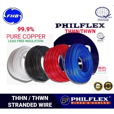PHILFLEX THHN-THWN STRANDED WIRES. PURE COPPER. | Shopee Philippines