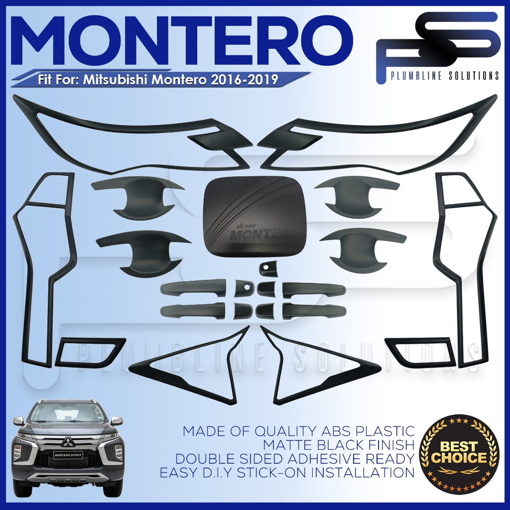 Mitsubishi Montero 2016 - 2018 Model Black Garnish Cover / Montero ...