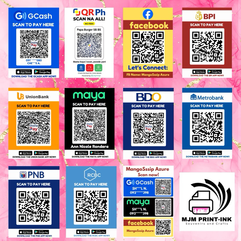 SINTRA GCASH OR BANK, MAYA QR STANDEE A5 size (half or bond paper ...